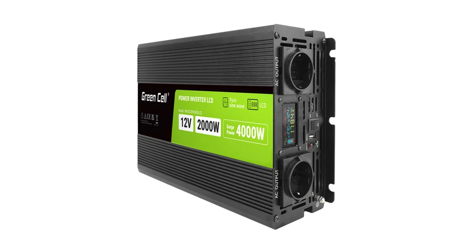 Green Cell Car Inverter from 12V to 230V voltage converter (voltage ...