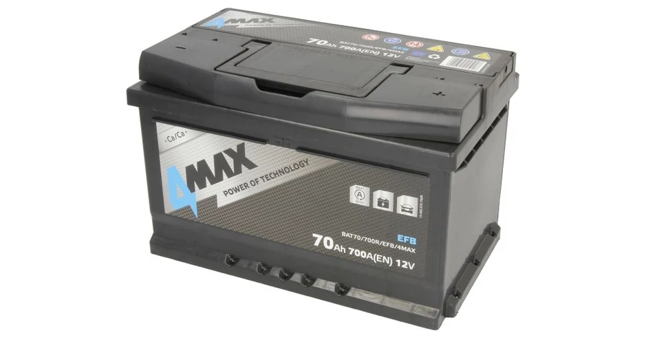4MAX BAT70/700R/EFB/4MAX 70Ah 700A R+ Car battery - 4MAX - PowerX ...